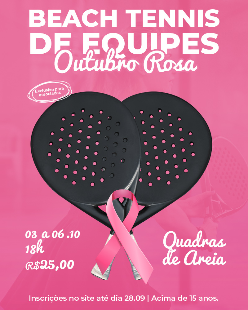 Outubro Rosa: Beach Tennis de Equipes - AABB Porto Alegre
